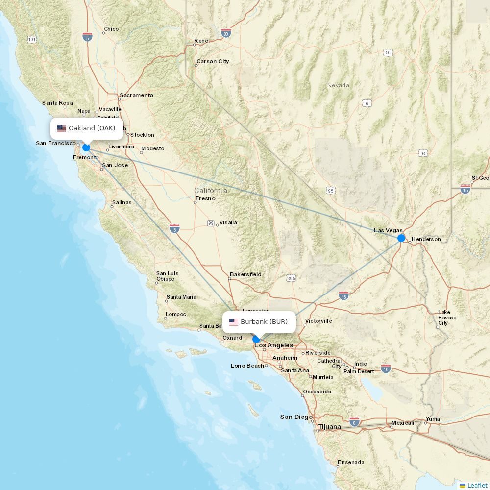 Burbank To Oakland Flight