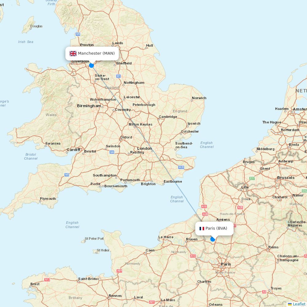 Ryanair UK airline routes (RK) 2025, map - Flight Routes