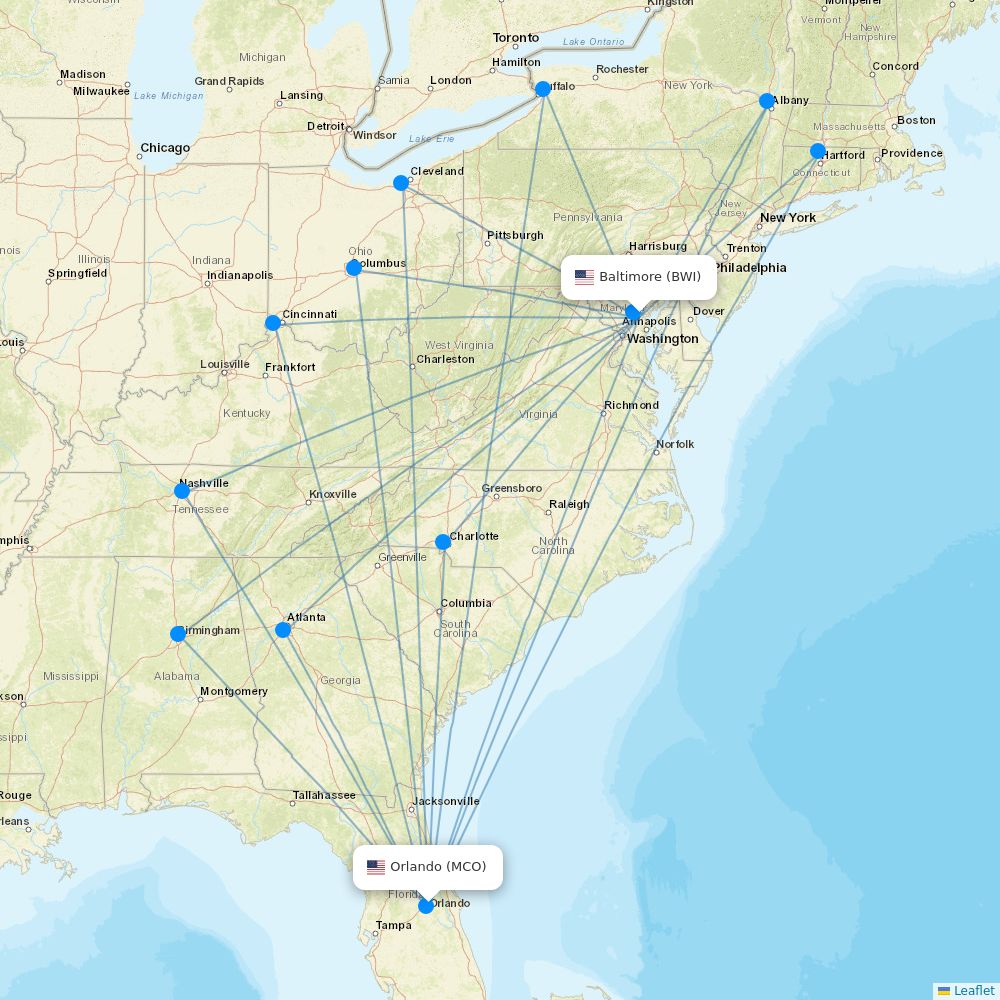 Southwest Airlines routes 2025 – map with all flights - Flight Routes