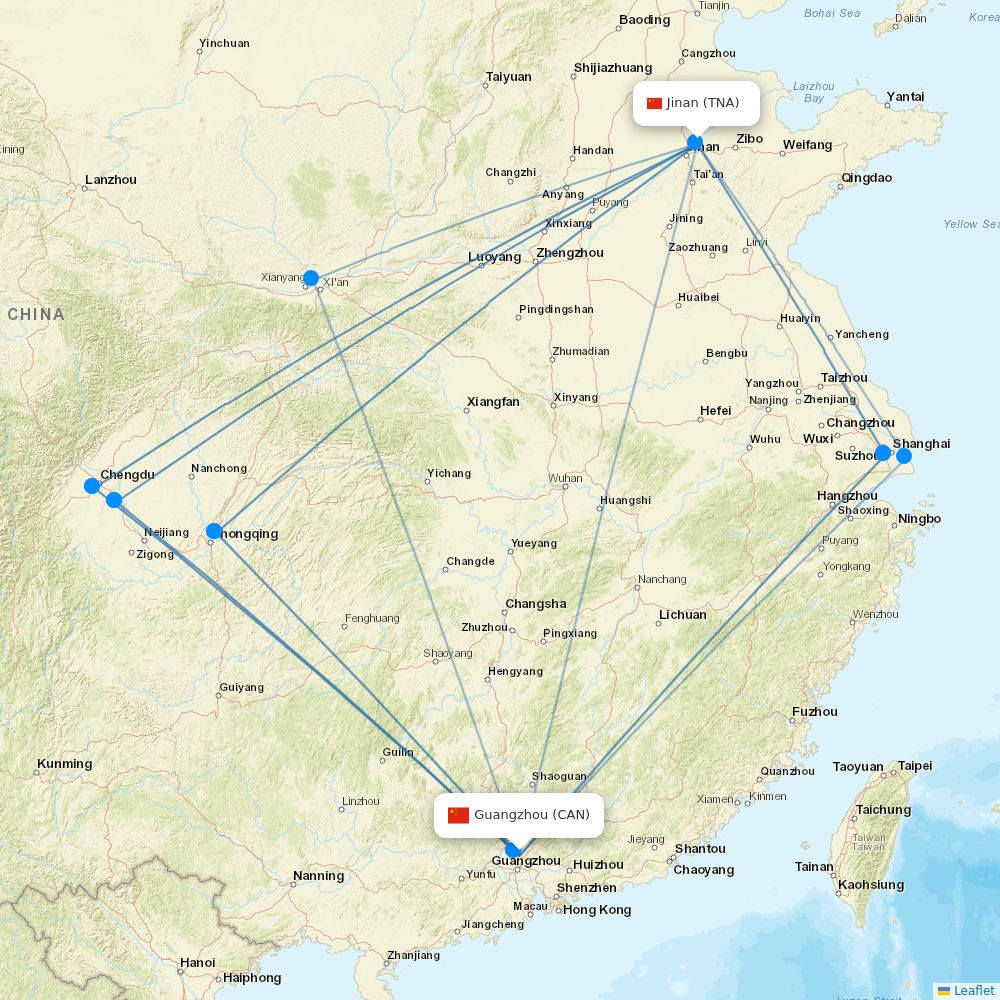 Shenzhen Airlines routes 2025 – map with all flights - Flight Routes
