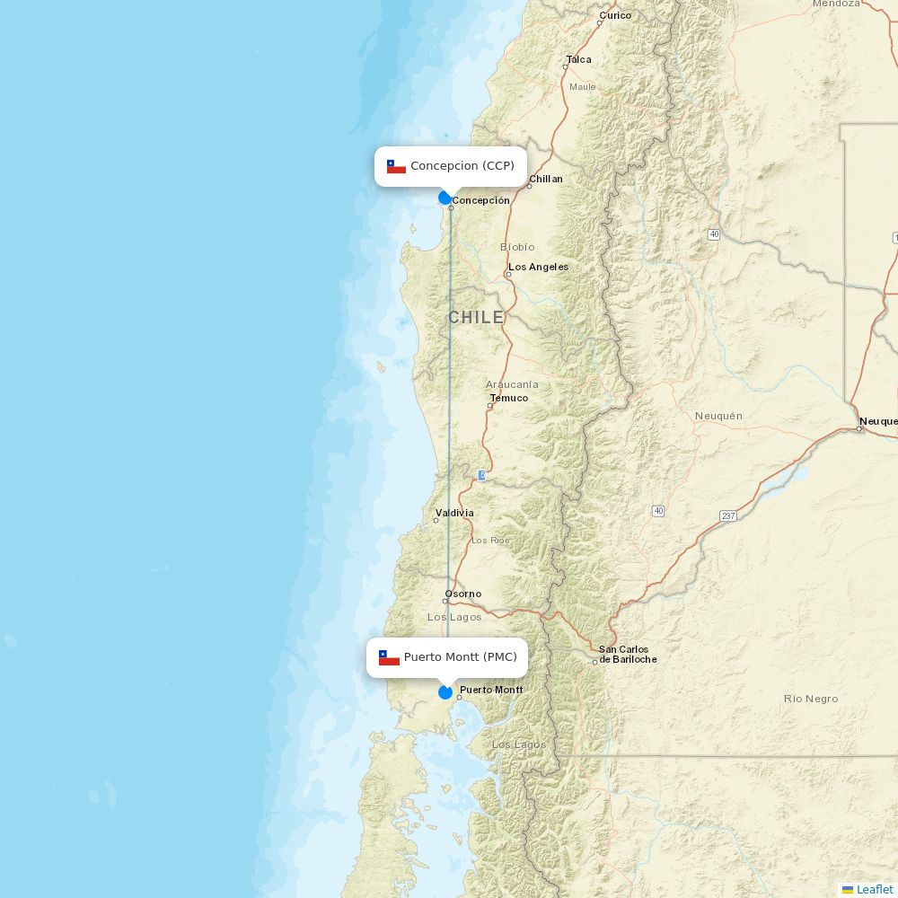 JetSMART airline routes (JA) - map - Flight Routes