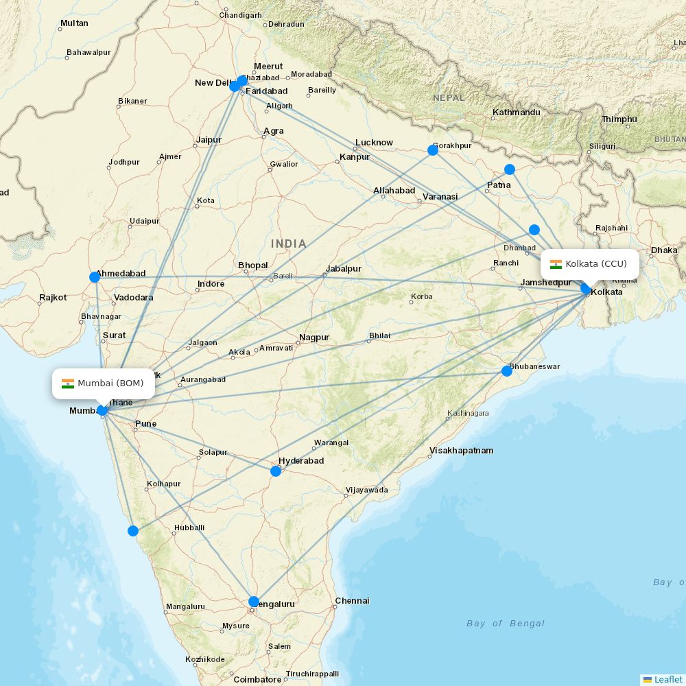 Air India routes 2025 – interactive map with all flights - Flight Routes