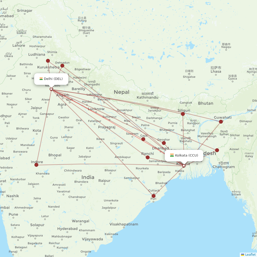 IndiGo routes 2025 – interactive map with all flights - Flight Routes