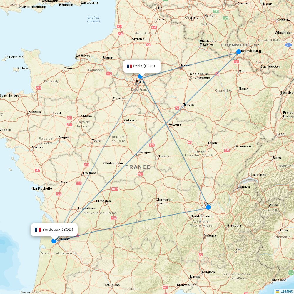 Air France routes 2025 – map with all flights - Flight Routes