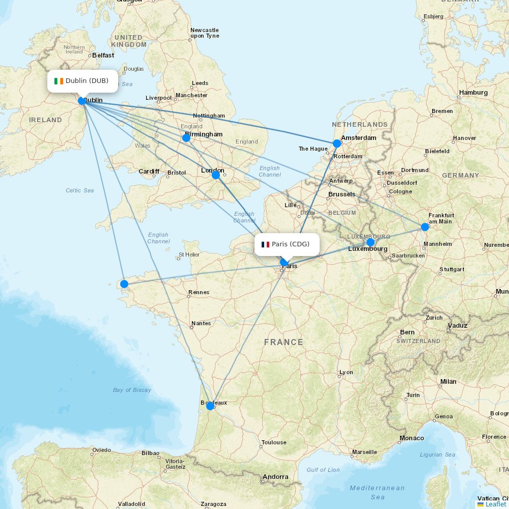Aer Lingus routes 2026 – map with all flights - Flight Routes
