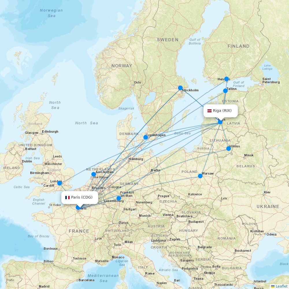 Air Baltic routes 2025 – interactive map with all flights - Flight Routes