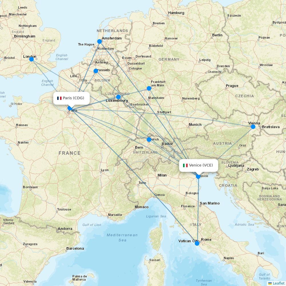 Air France routes 2025 – map with all flights - Flight Routes