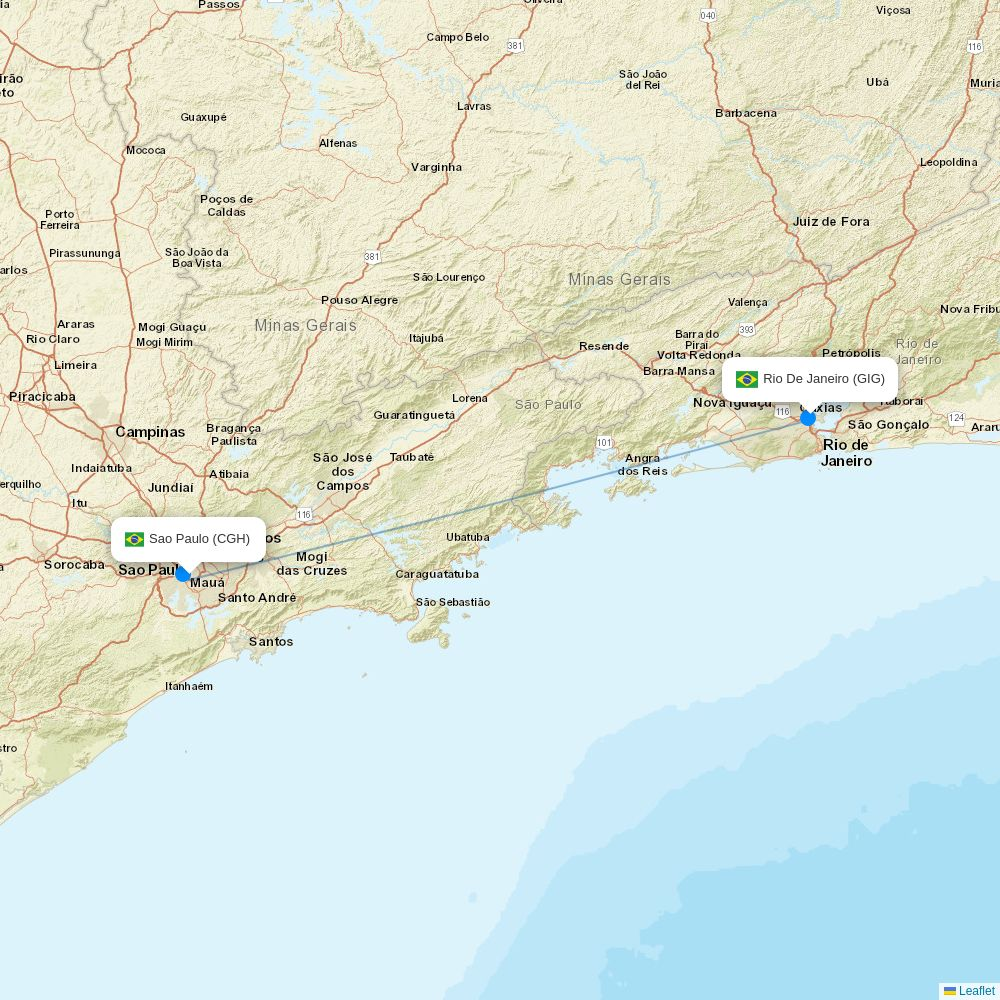 Gol routes 2026 – interactive map with all flights - Flight Routes