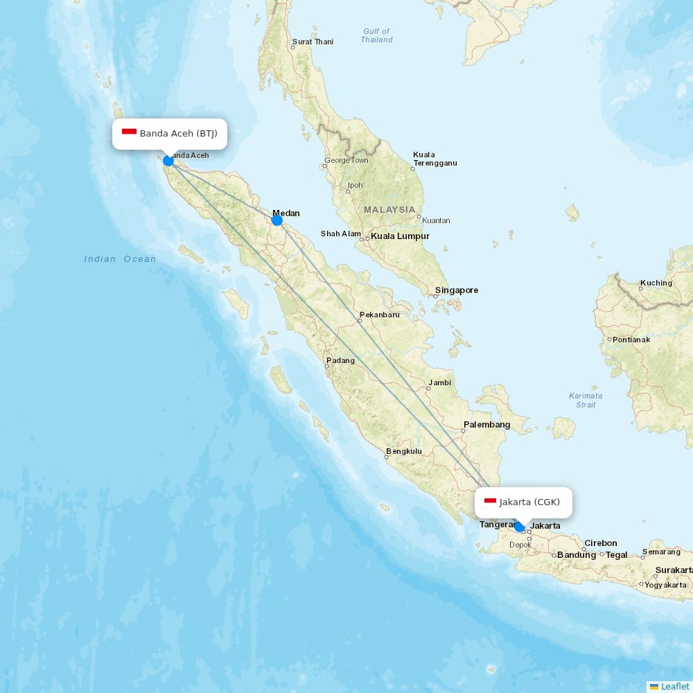 Garuda Indonesia routes 2026 – map with all flights - Flight Routes