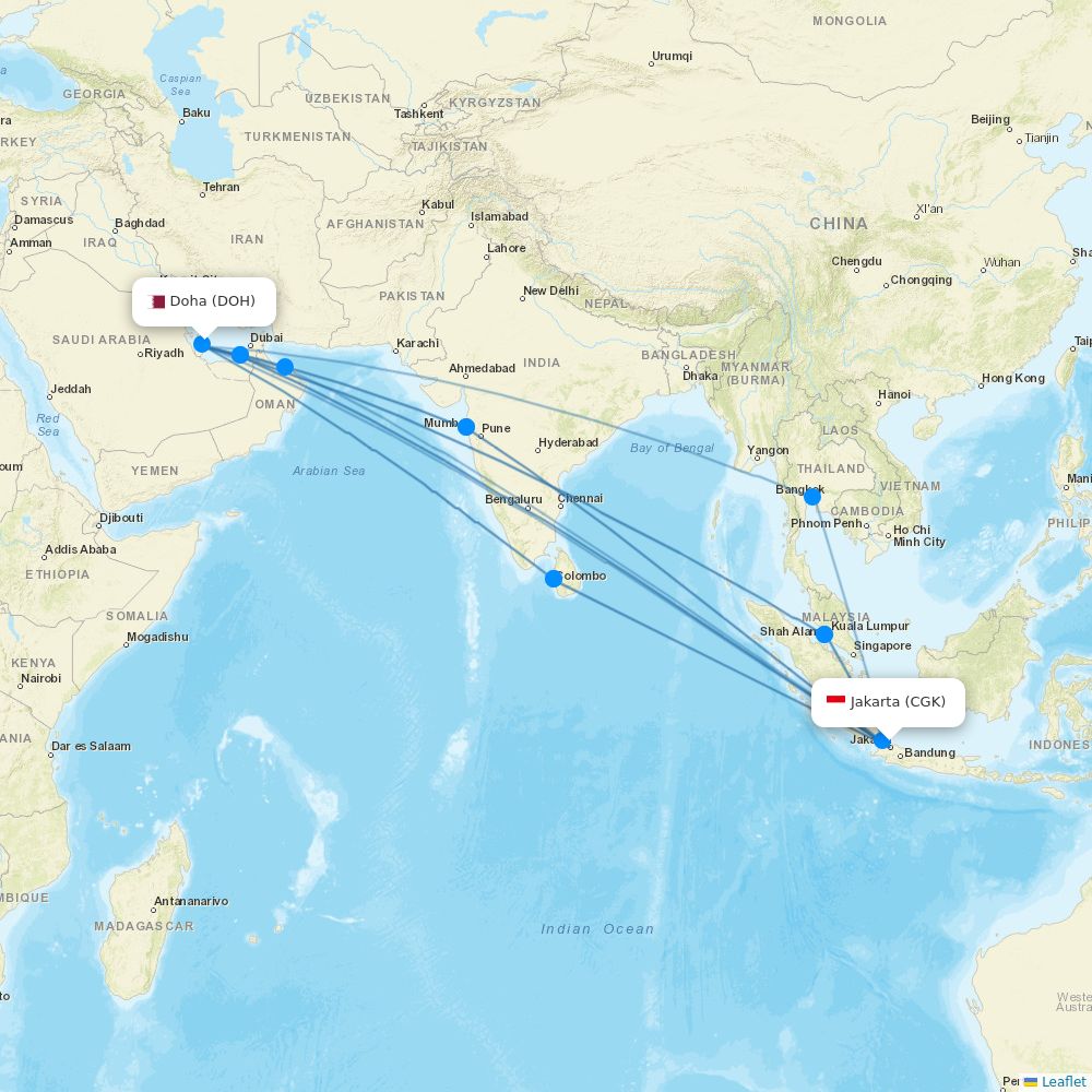 Qatar Airways routes 2026 – map with all flights - Flight Routes