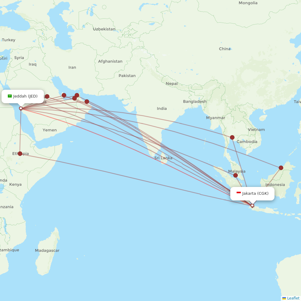 Garuda Indonesia routes 2025 – map with all flights - Flight Routes