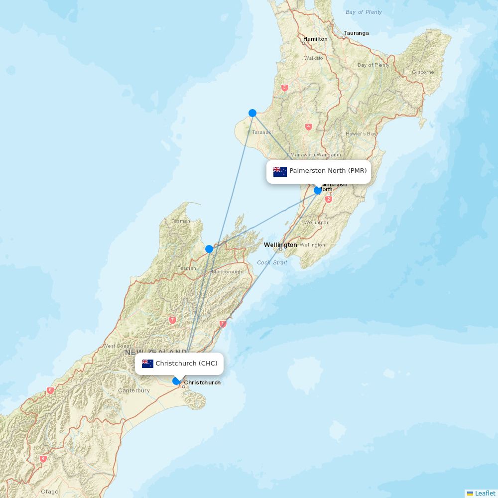Air New Zealand routes 2026 – map with all flights - Flight Routes