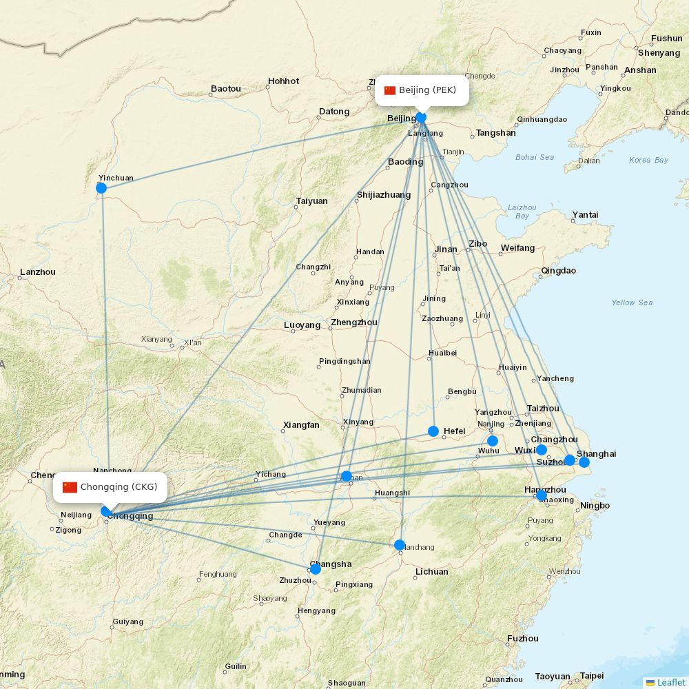 Air China routes 2025 – interactive map with all flights - Flight Routes