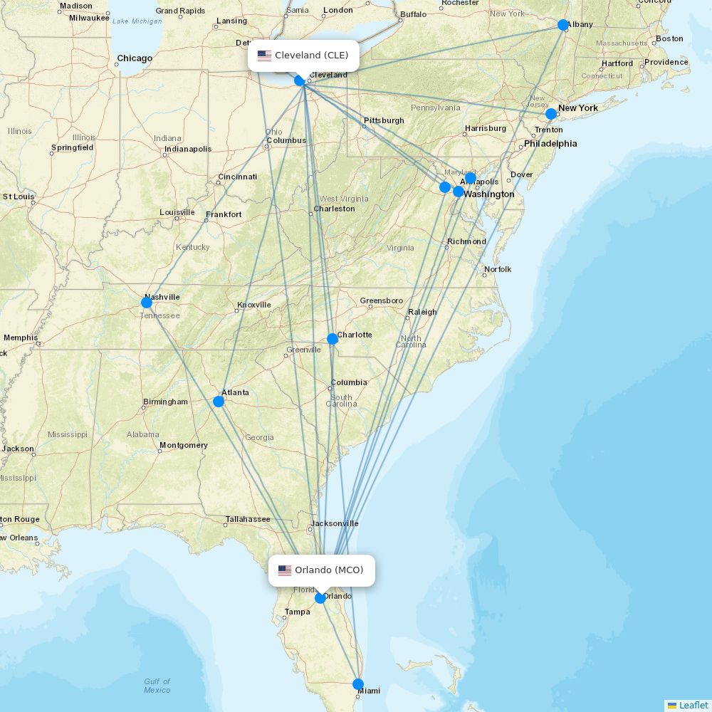 Frontier Airlines routes 2025 – map with all flights - Flight Routes
