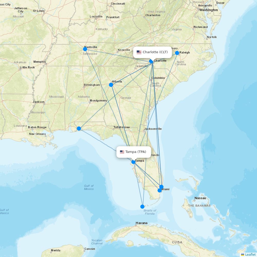 American Airlines routes 2025 – map with all flights - Flight Routes