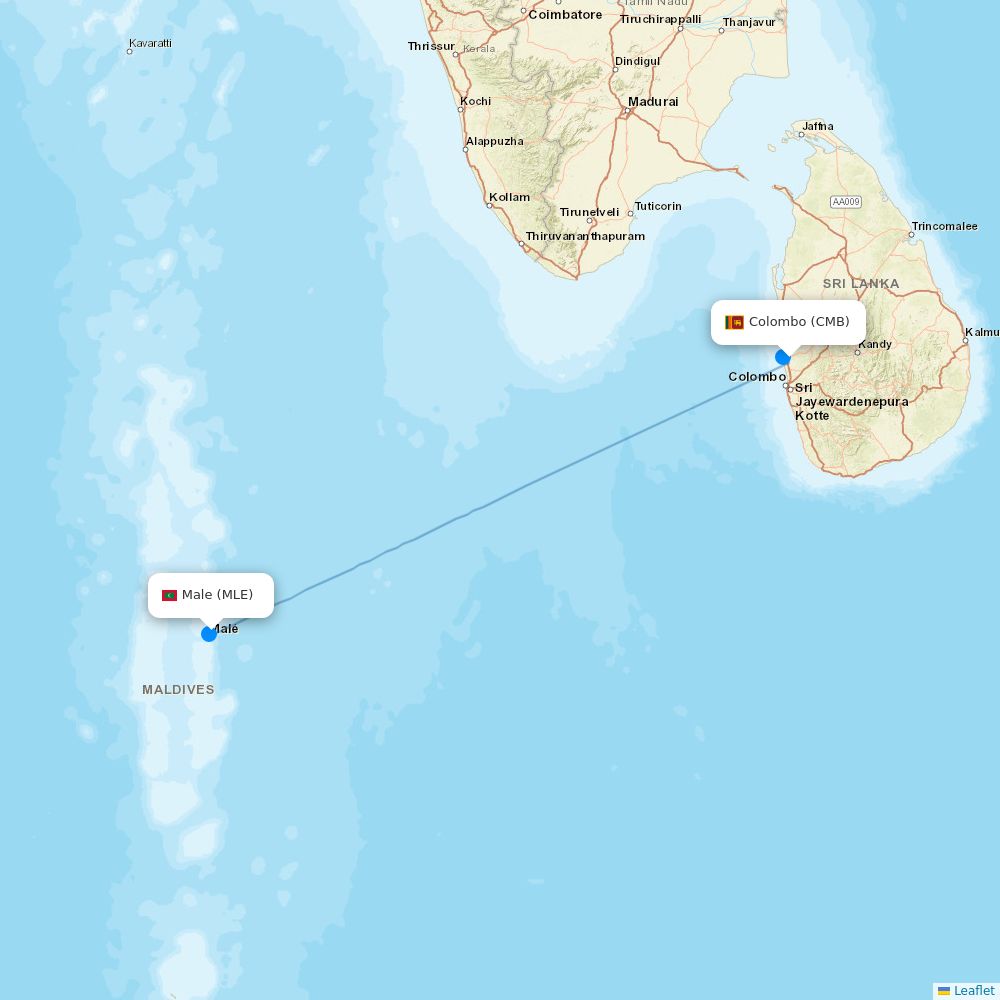 Gulf Air airline routes (GF) 2025, map - Flight Routes
