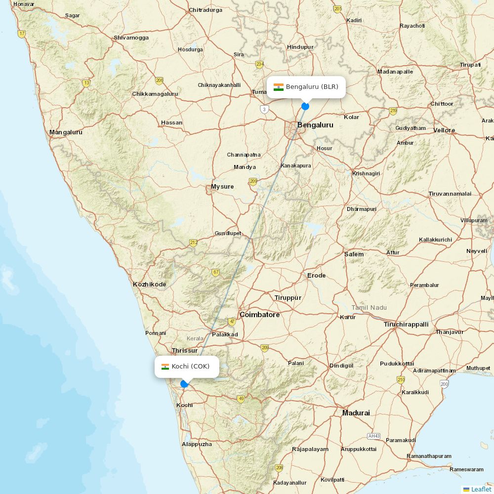 IndiGo routes 2025 – interactive map with all flights - Flight Routes