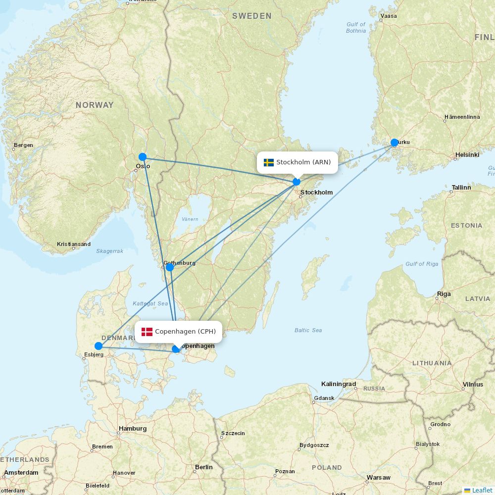 SAS routes 2026 – interactive map with all flights - Flight Routes