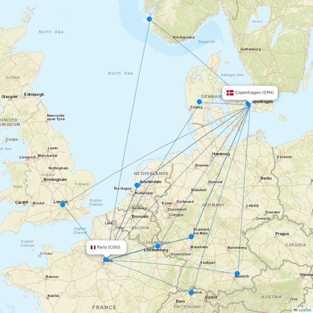 Air France routes 2025 – map with all flights - Flight Routes
