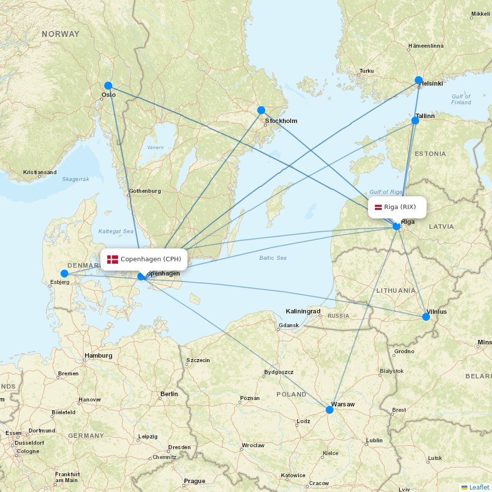Air Baltic routes 2025 – interactive map with all flights - Flight Routes