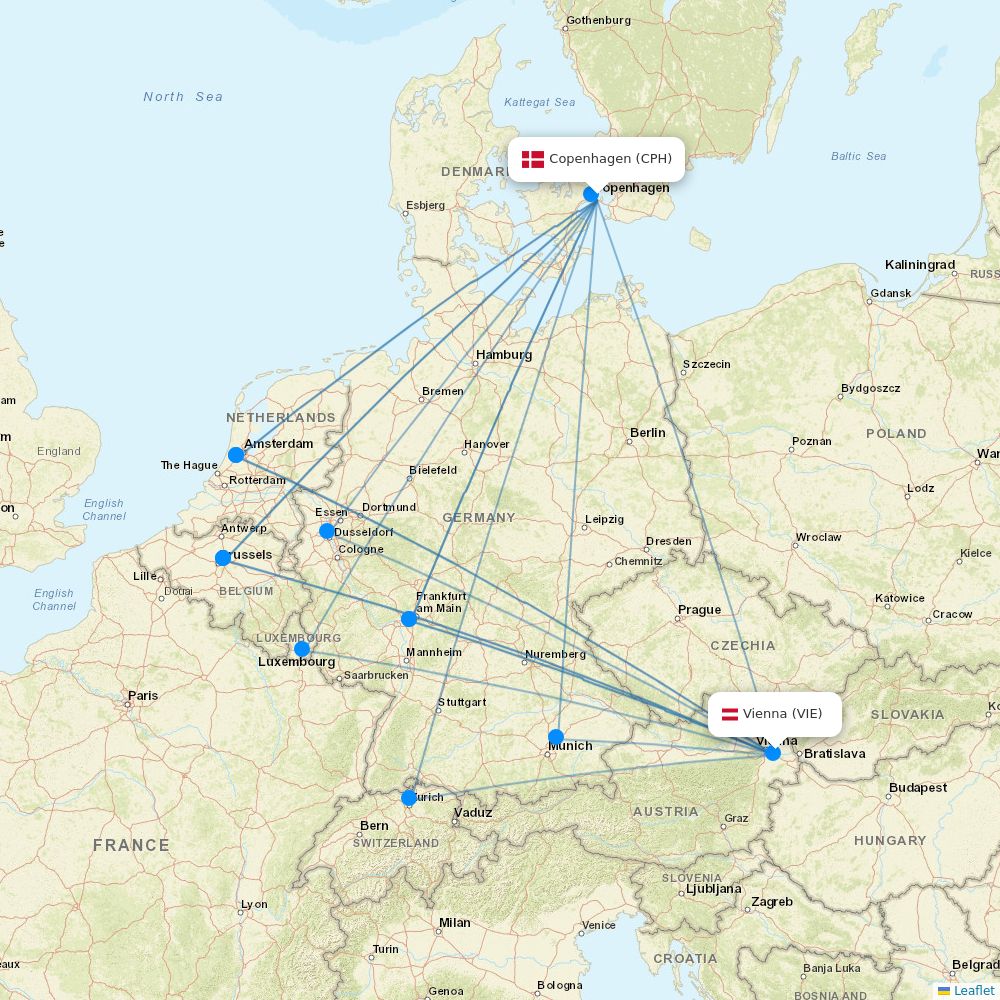 Austrian Airlines routes 2026 – map with all flights - Flight Routes