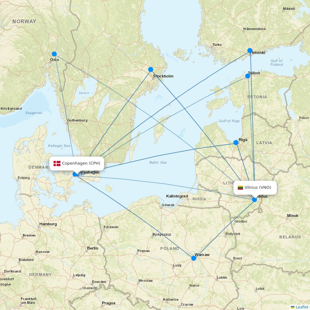 SAS routes 2025 – interactive map with all flights - Flight Routes