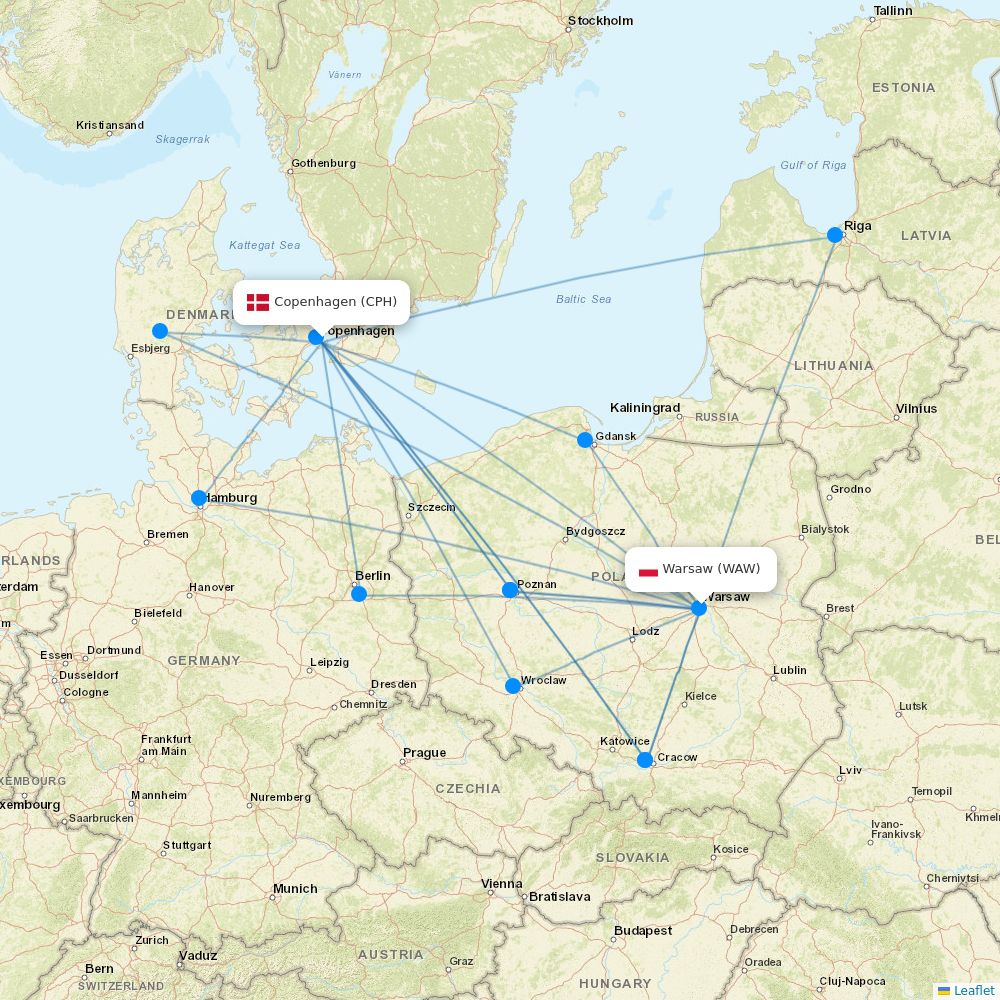 LOT Polish Airlines routes 2025 – map with all flights - Flight Routes