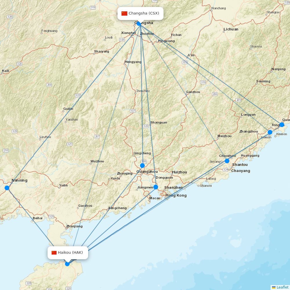 Hainan Airlines routes 2025 – map with all flights - Flight Routes