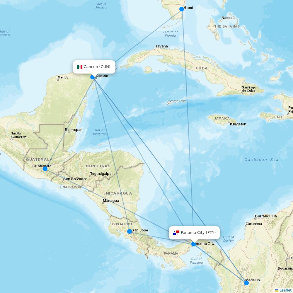 Copa Airlines routes 2025 – map with all flights - Flight Routes