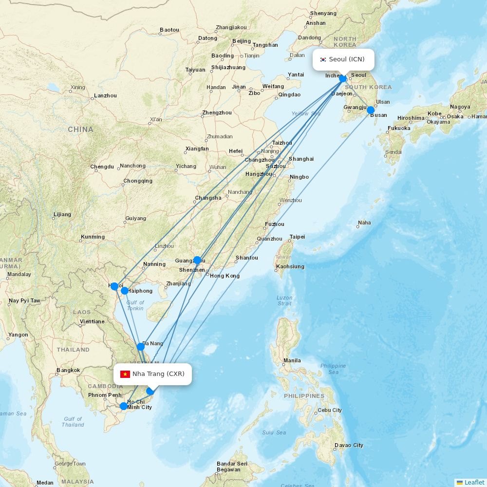 VietJet Air routes 2026 – interactive map with all flights - Flight Routes