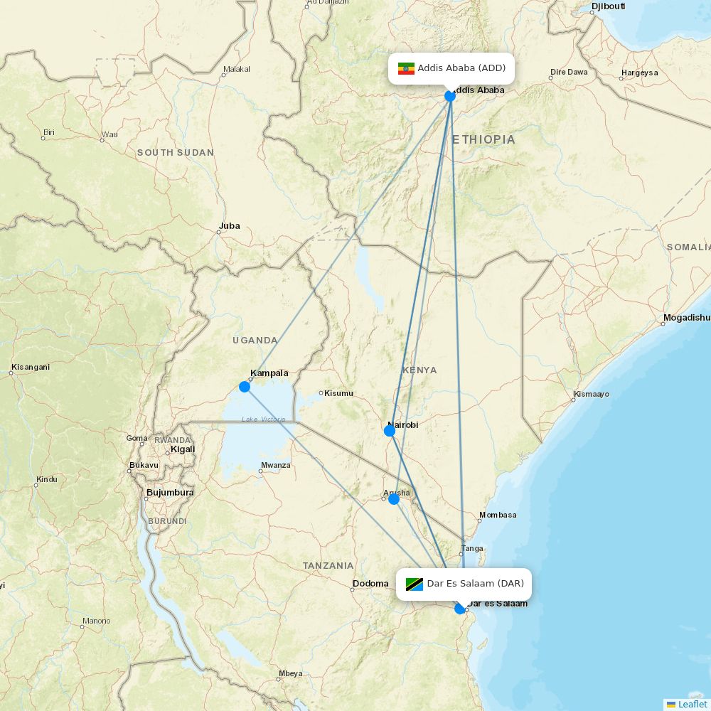Ethiopian Airlines routes 2025 – map with all flights - Flight Routes