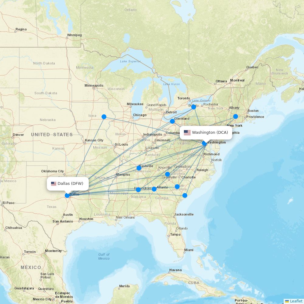 American Airlines routes 2026 – map with all flights - Flight Routes
