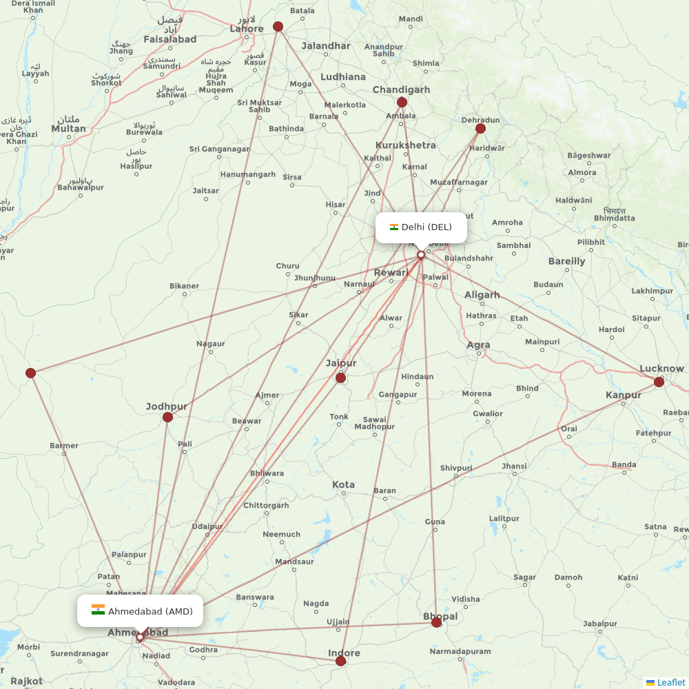 IndiGo routes 2026 – interactive map with all flights - Flight Routes