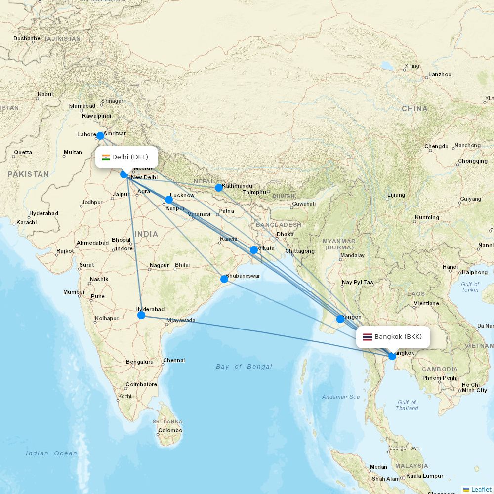 Air India routes 2025 – interactive map with all flights - Flight Routes