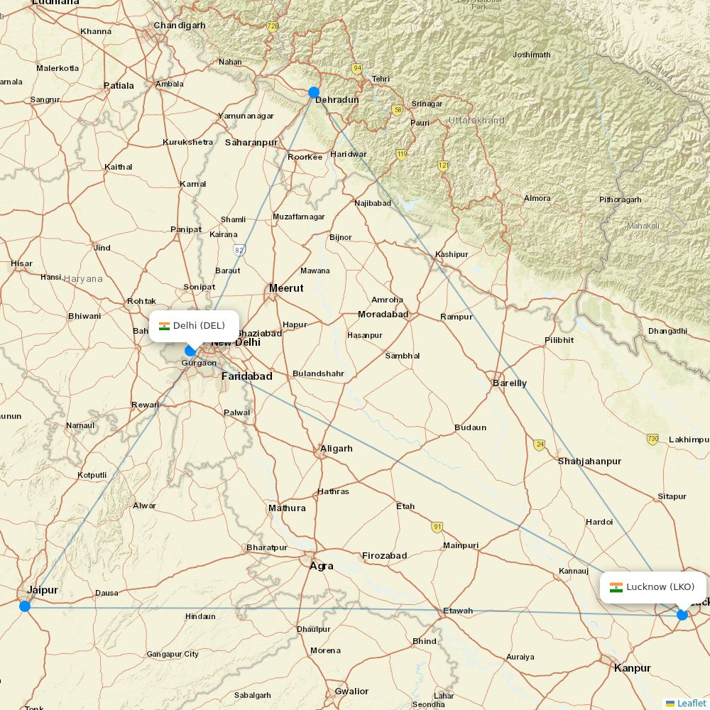 IndiGo routes 2026 – interactive map with all flights - Flight Routes