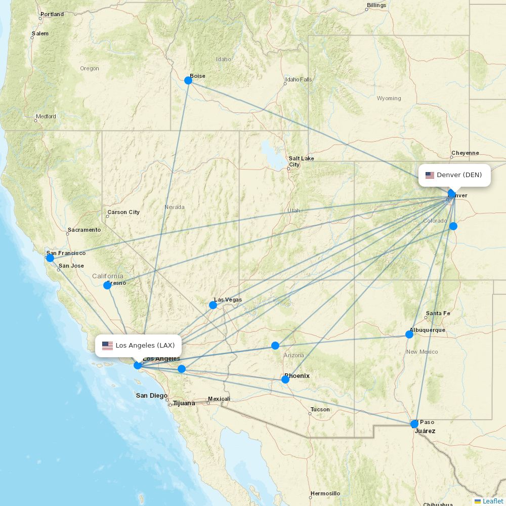 Frontier Airlines routes 2025 – map with all flights - Flight Routes