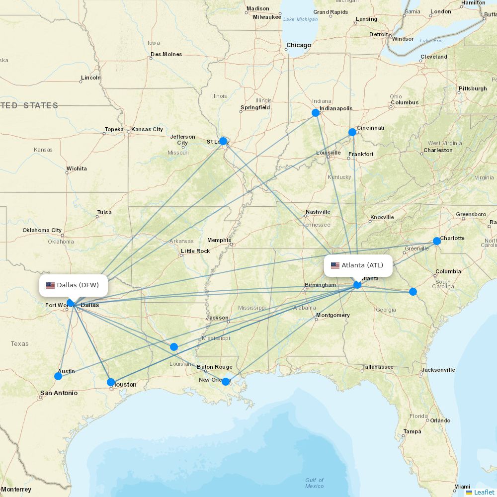 Frontier Airlines routes 2025 – map with all flights - Flight Routes