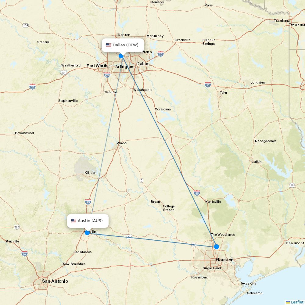 American Airlines routes 2025 – map with all flights - Flight Routes