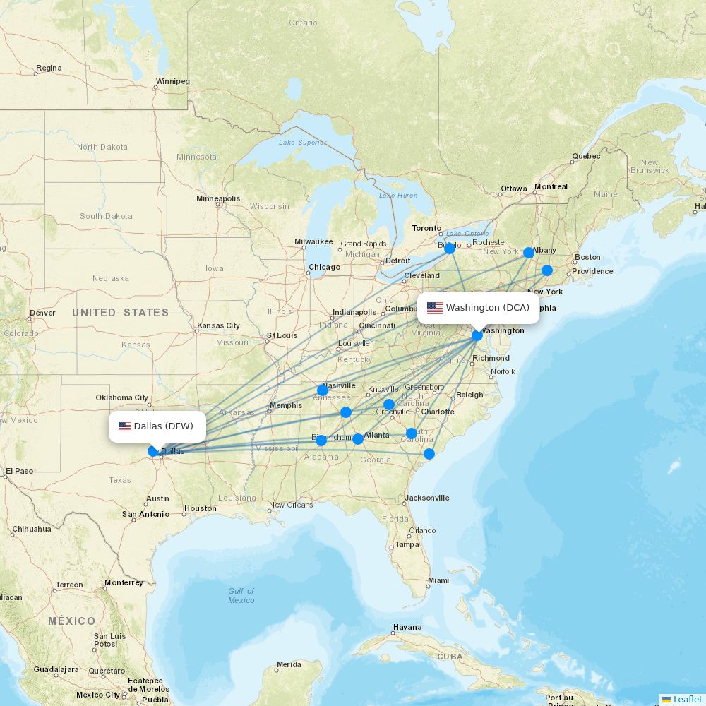American Airlines routes 2025 – map with all flights - Flight Routes