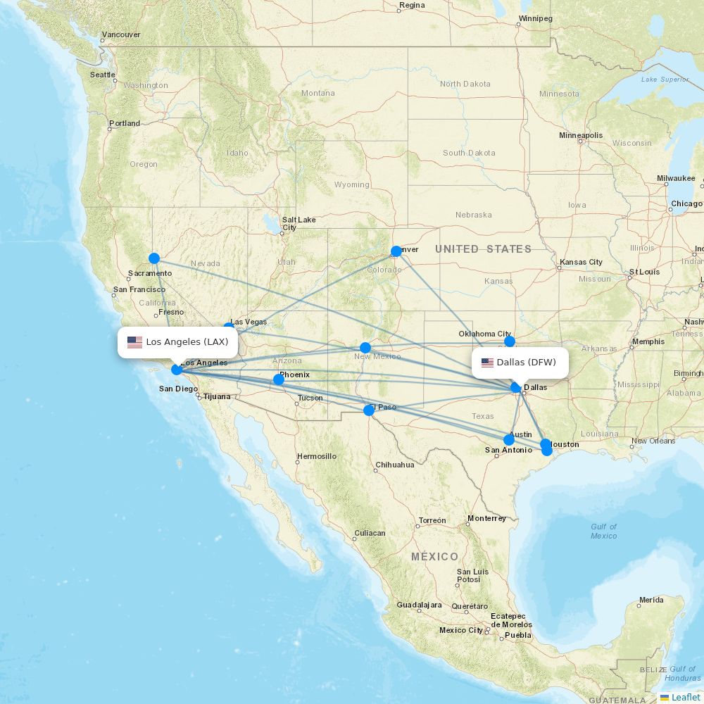 American Airlines routes 2025 – map with all flights - Flight Routes