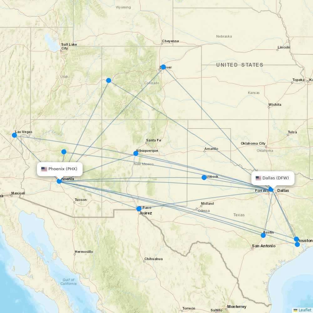 American Airlines routes 2025 – map with all flights - Flight Routes
