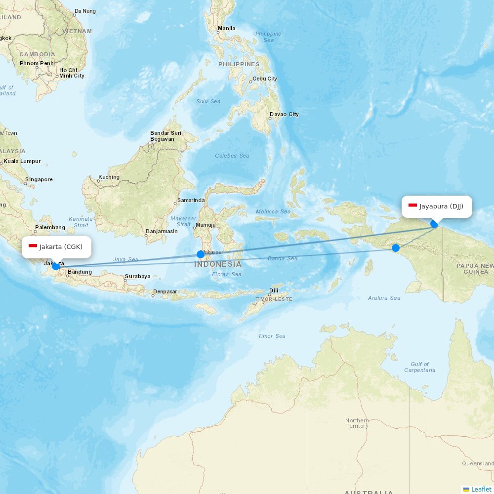 Garuda Indonesia routes 2026 – map with all flights - Flight Routes