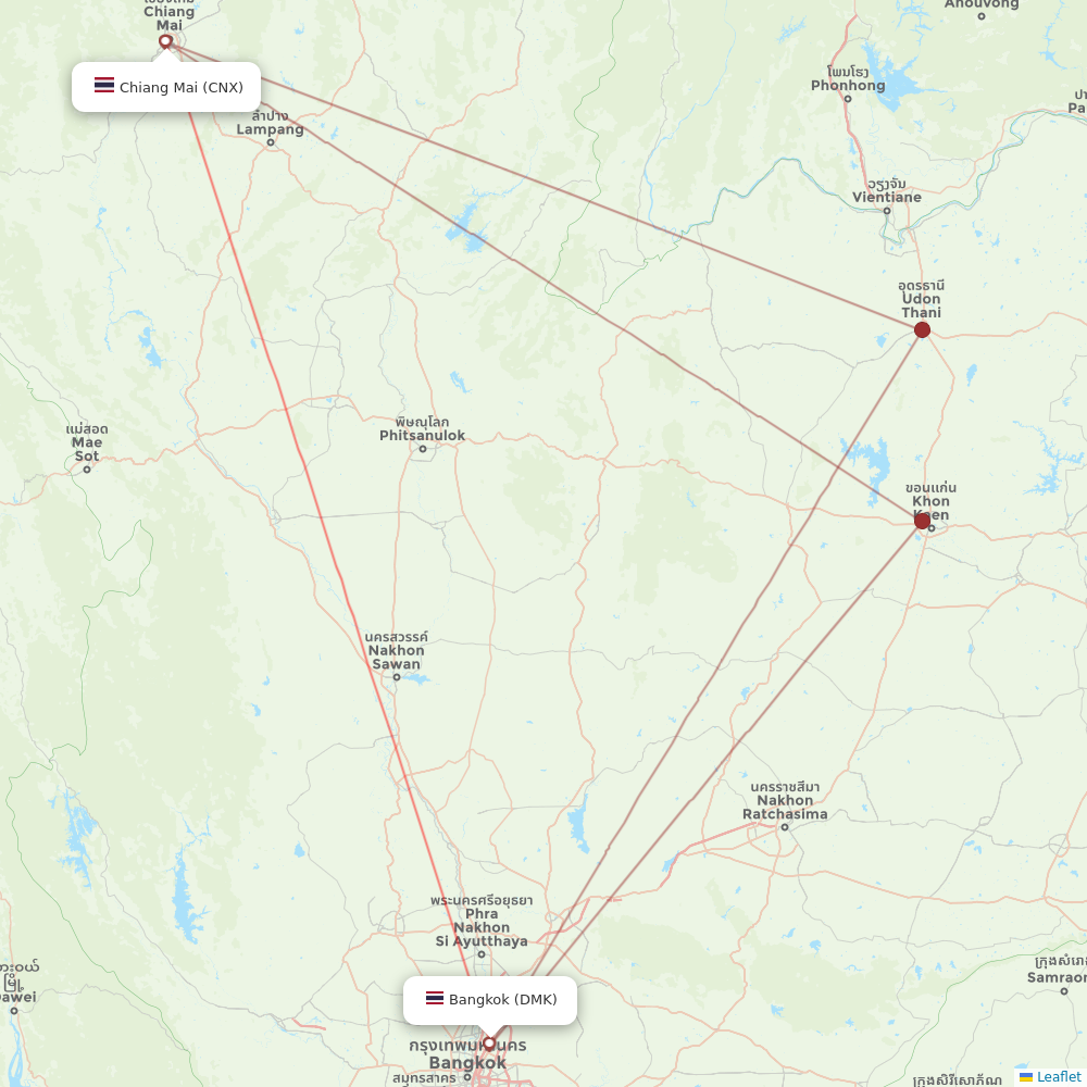Thai AirAsia routes 2025 – map with all flights - Flight Routes