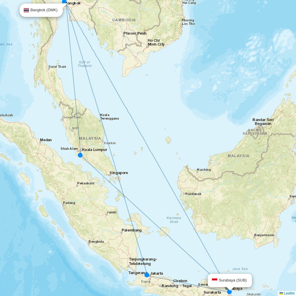 Indonesia AirAsia routes 2025 – map with all flights - Flight Routes