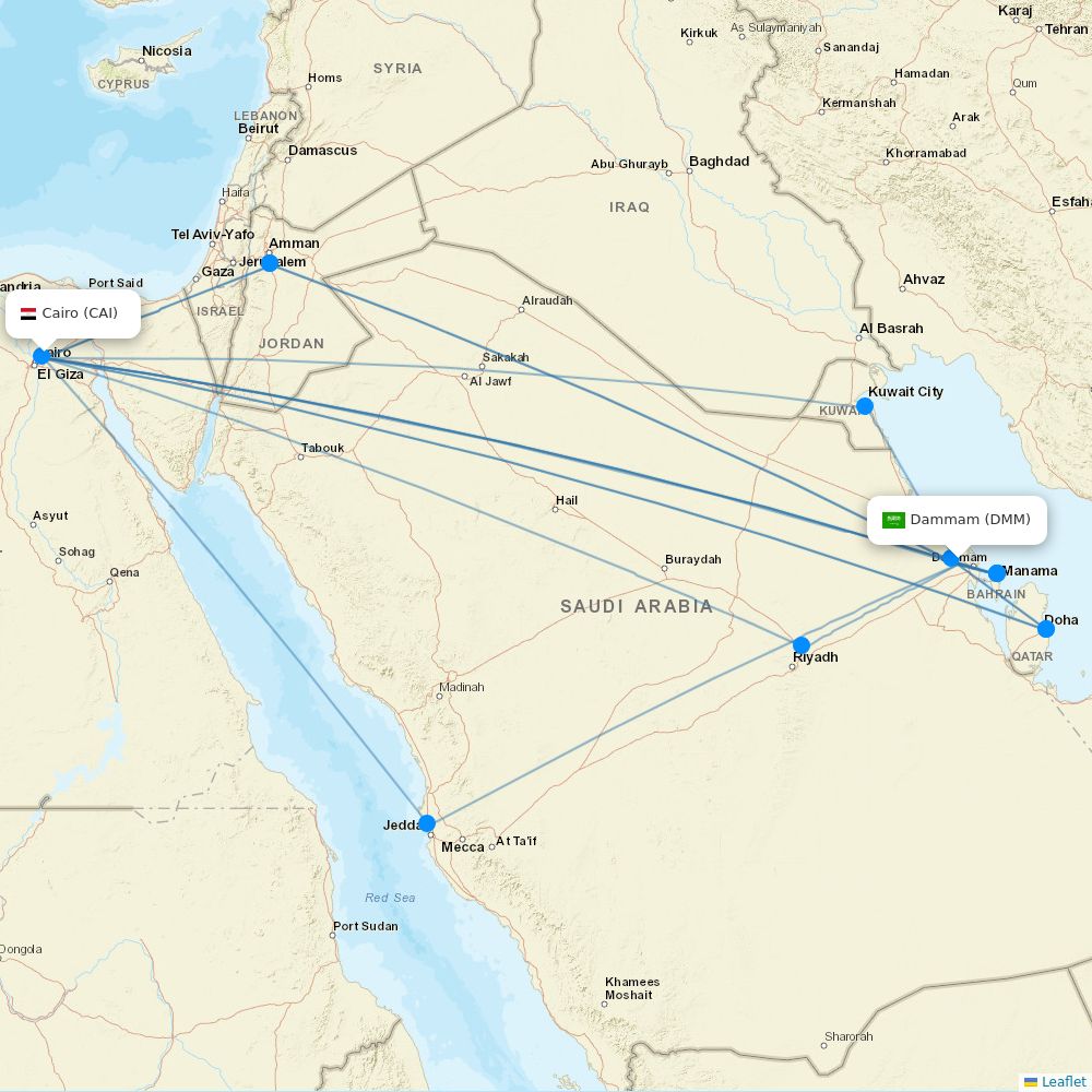 EgyptAir airline routes (MS) 2026, map - Flight Routes