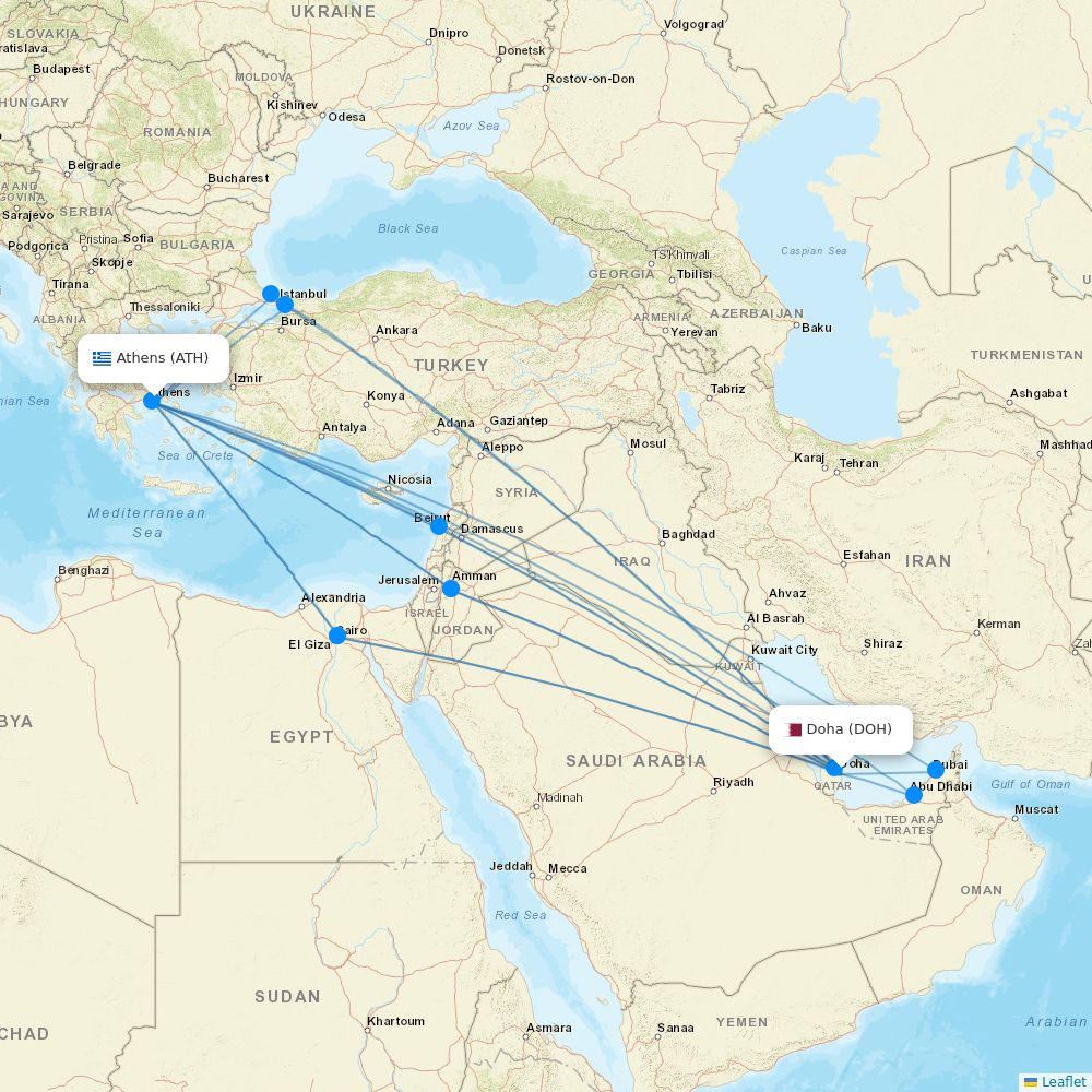 Qatar Airways routes 2025 – map with all flights - Flight Routes
