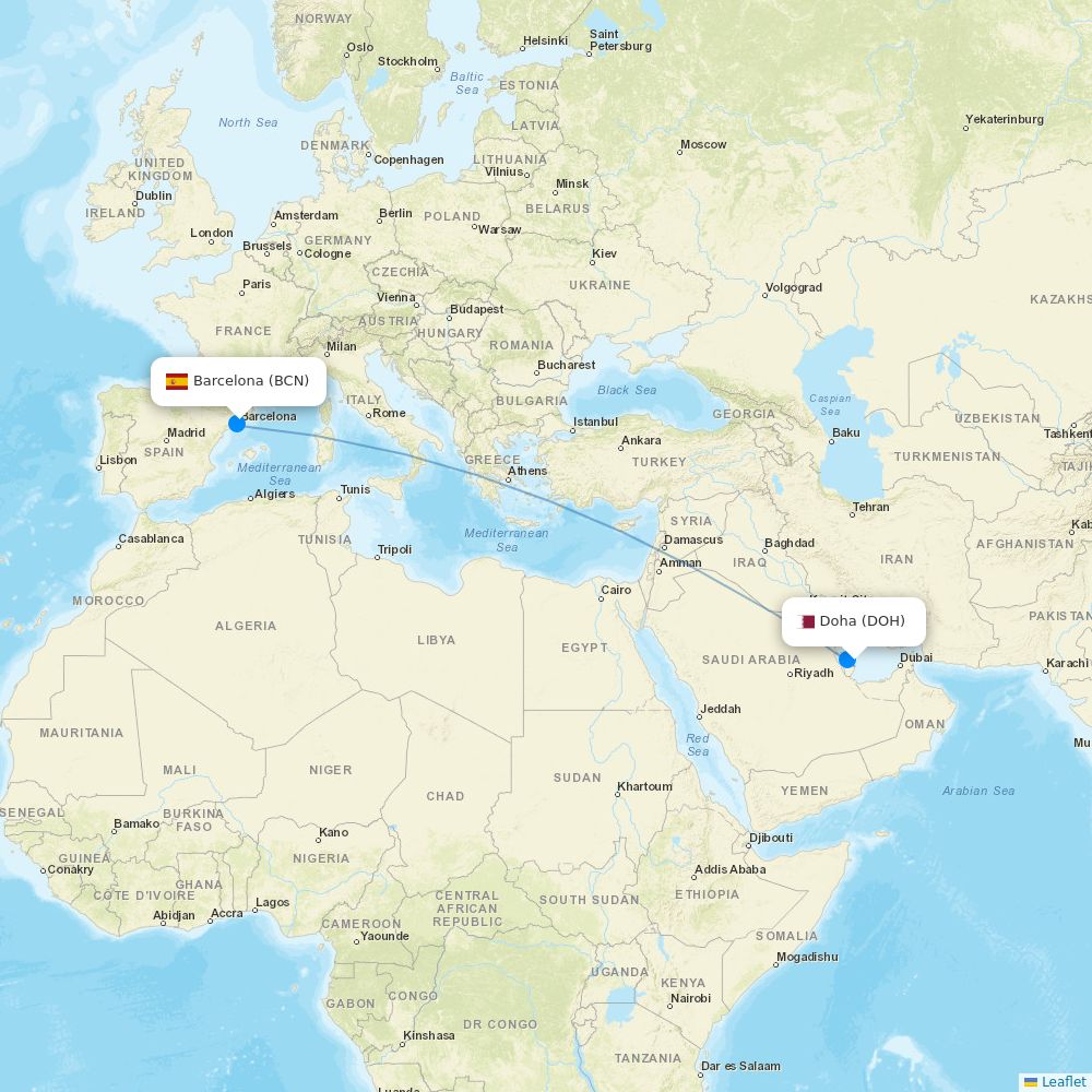 Qatar Airways routes 2025 – map with all flights - Flight Routes