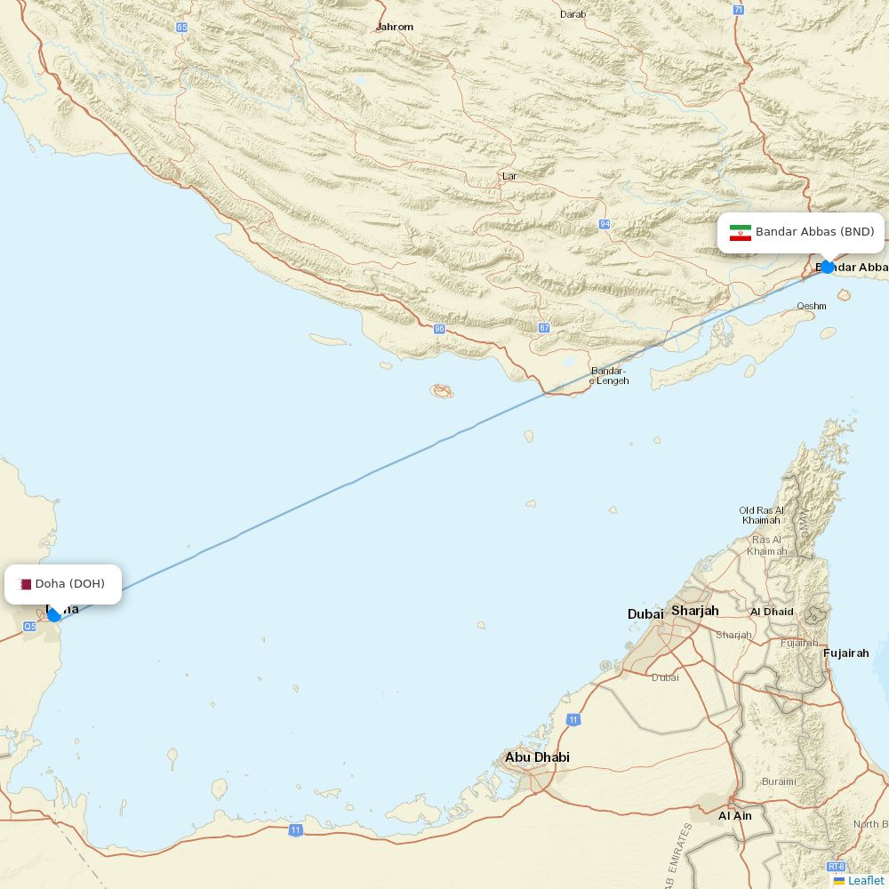 Iran Air airline routes (IR) 2026, map - Flight Routes