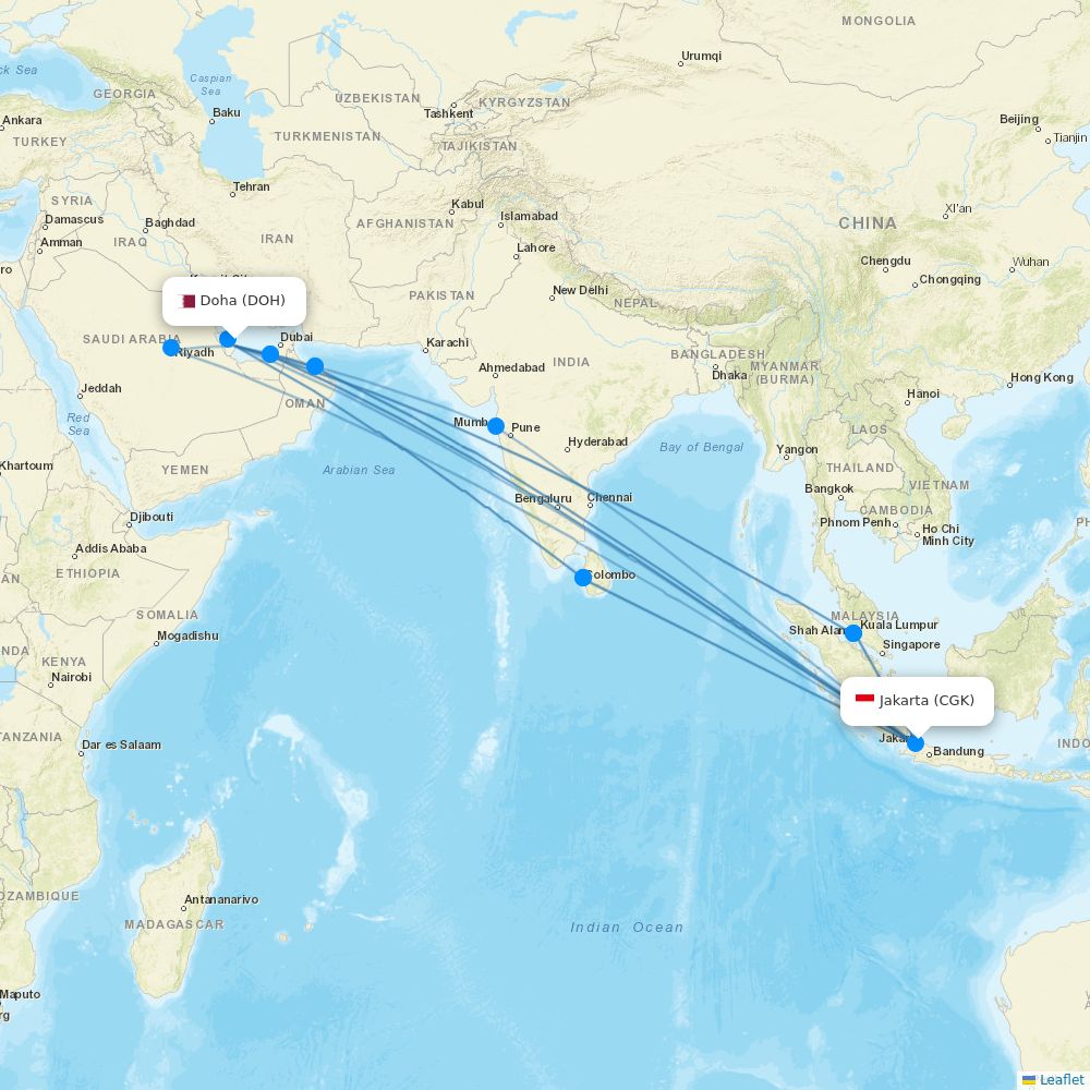 Qatar Airways routes 2025 – map with all flights - Flight Routes