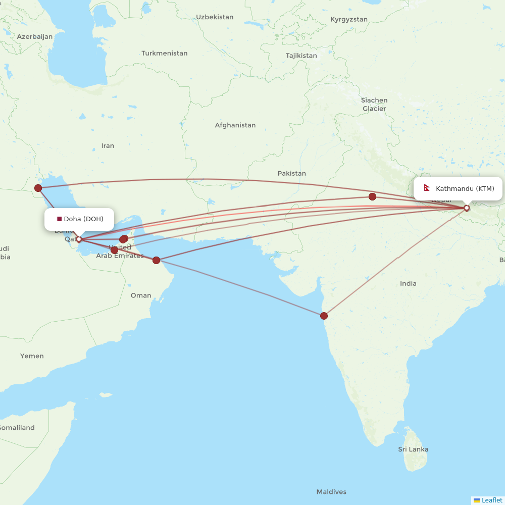 Qatar Airways routes 2025 – map with all flights - Flight Routes